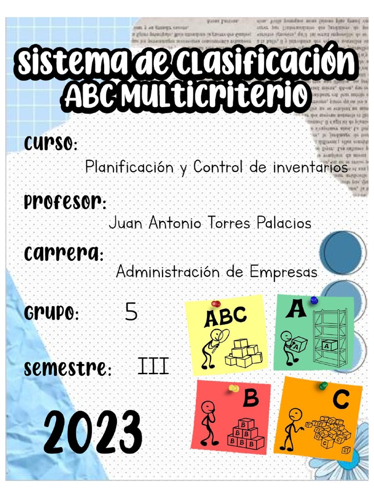 Sistema ABC Multicriterio en Inventarios | PDF | Costo | Inventario
