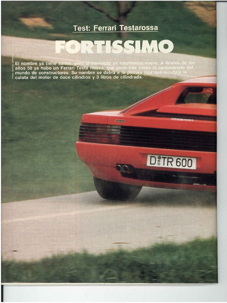 Ferrari Testarossa | PDF