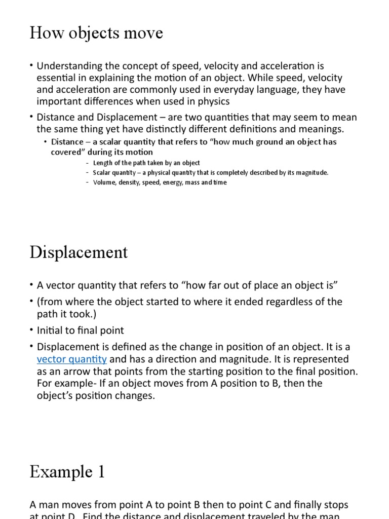 How Objects Move | PDF