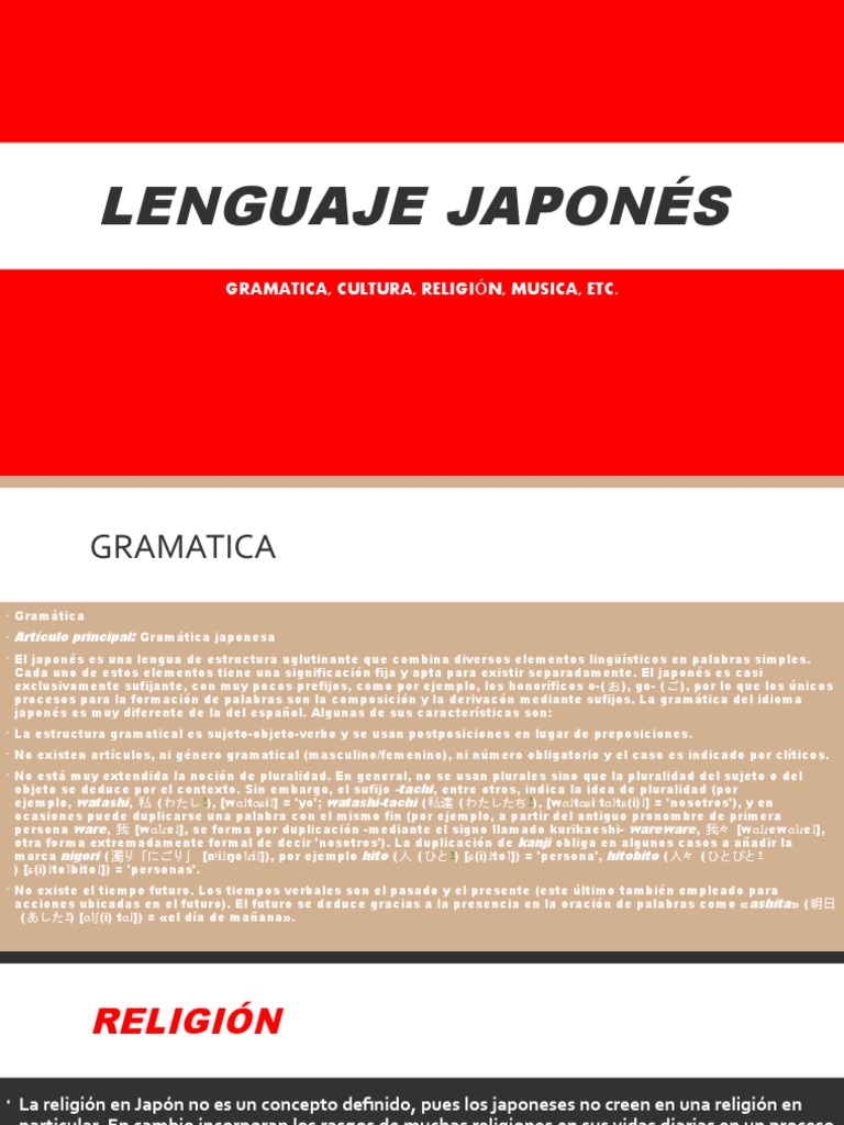 Lenguaje Japonés | PDF