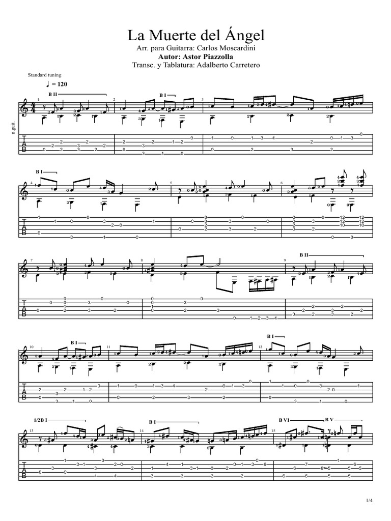 La Muerte Del Angel Astor Piazzolla | PDF