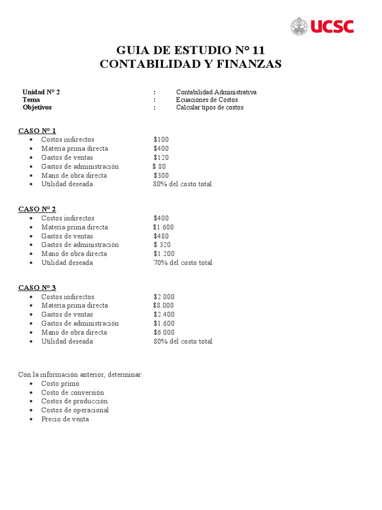 Determinación Costos (Primos y Conversión) | Descargar gratis PDF ...