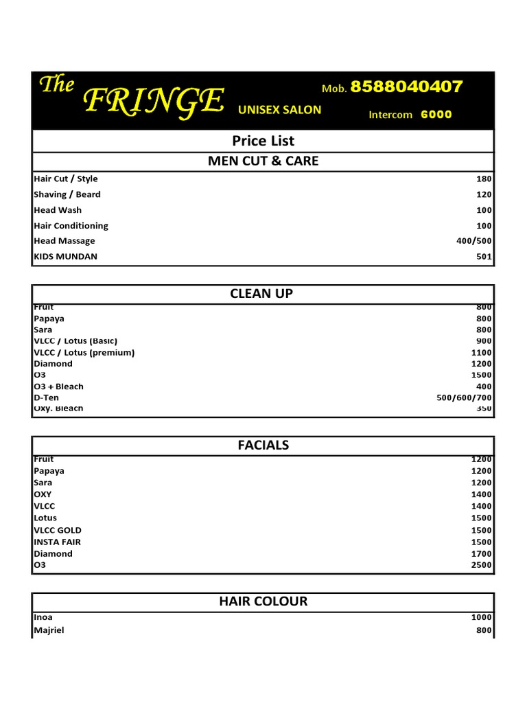 Fringe by Nikhil Chawla Price List JAN 2023 PDF | PDF | Human Hair ... Fringe by Nikhil Chawla Price List JAN 2023 PDF | PDF | Human Hair ...