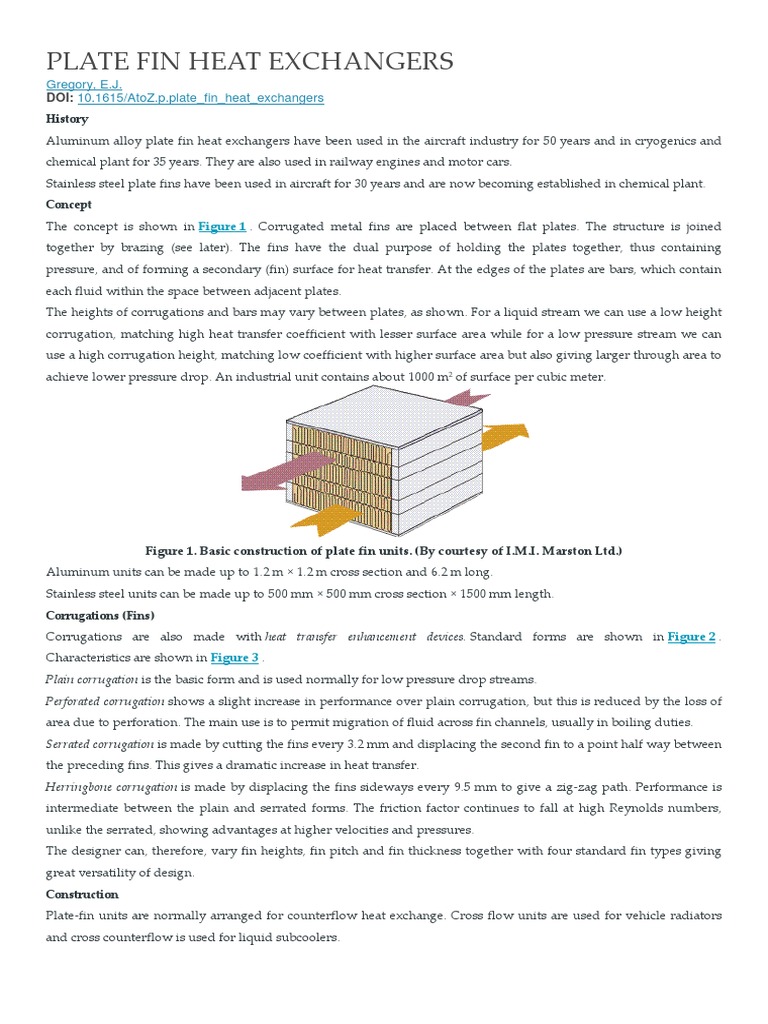 Plate and Fin | Download Free PDF | Heat Exchanger | Continuum Mechanics