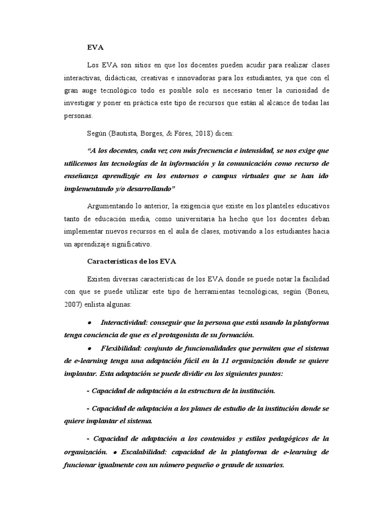 EVA: Innovación en Educación Virtual | PDF | Informática