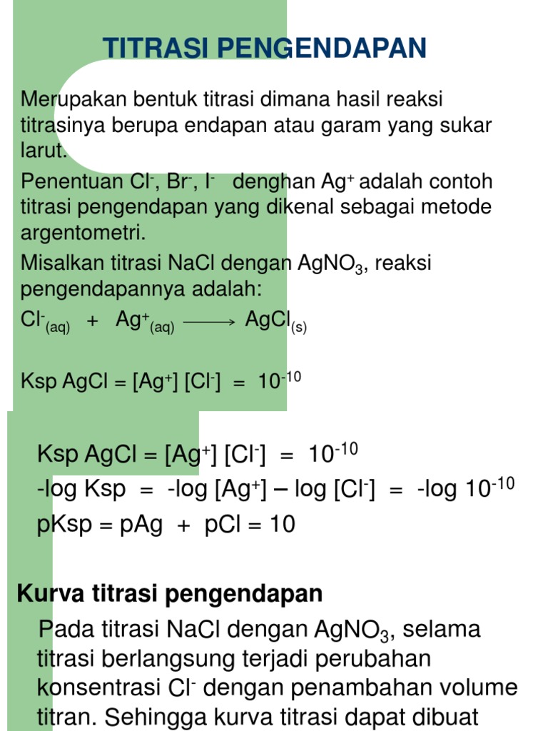 Titrasi Pengendapan | PDF