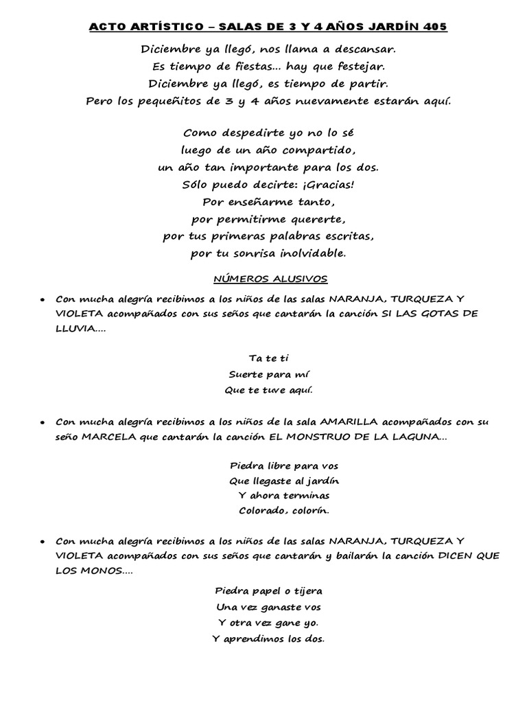 GLOSAS ACTO ARTÍSTICO 2022 | PDF GLOSAS ACTO ARTÍSTICO 2022 | PDF