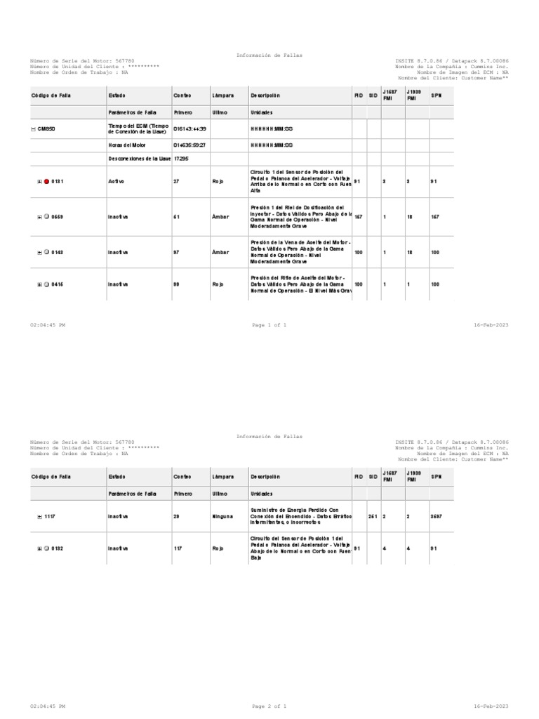 Codigos de Errores Excavadora 450LC PDF | PDF | Tecnología de vehículos ...
