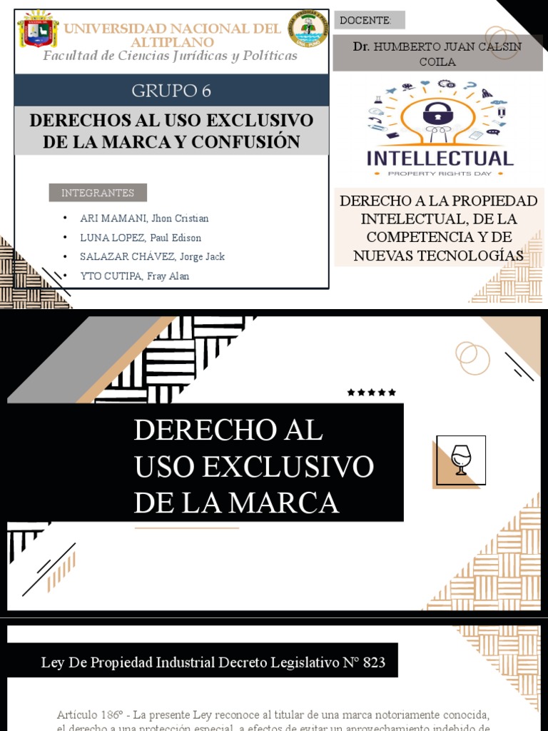 Tema 4 Derechos Al Uso Exclusivo de La Marca y Confusión | PDF | Marca ...