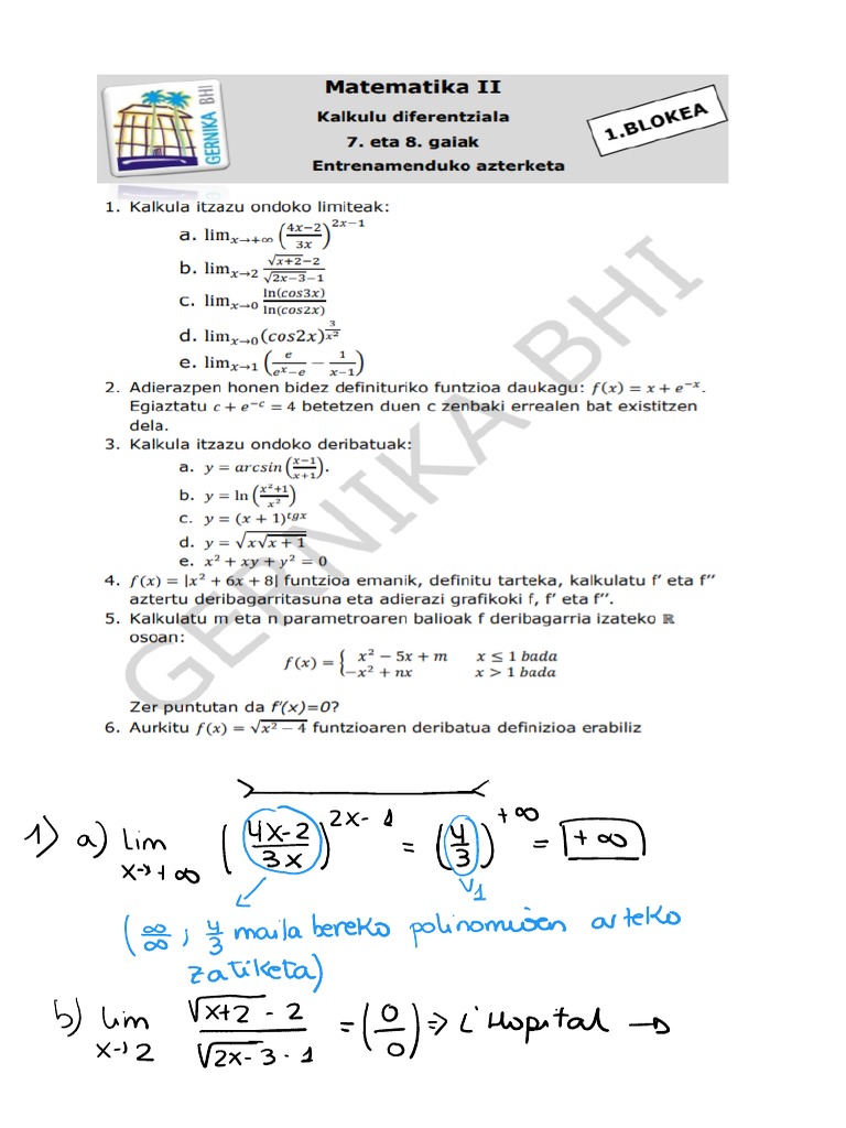 7-8 entrenamendukoaANALISIA I - EBATZITA | PDF