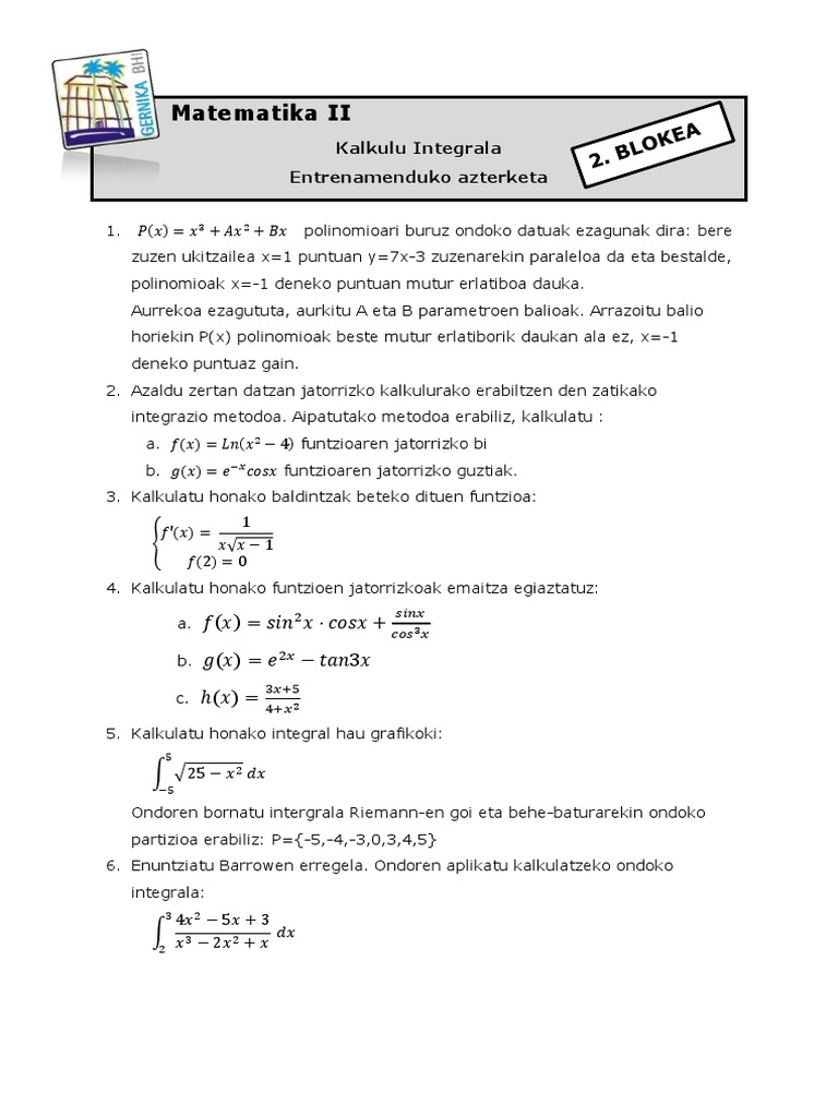 Entrenamendurako Azterketa PDF | PDF