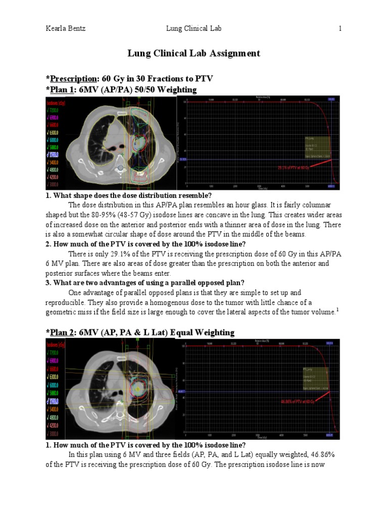 Lung Cancer Treatment Plan Analysis | PDF | Science & Mathematics