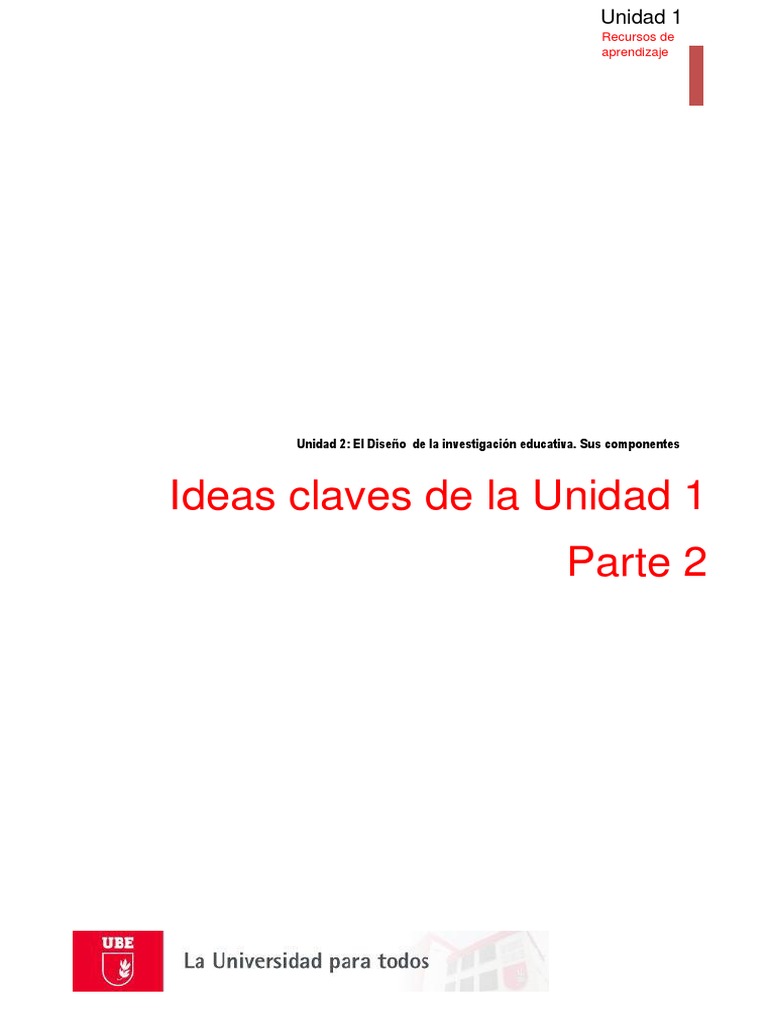 Ideas Clave Unidad 1B | PDF | Teoría | Hipótesis