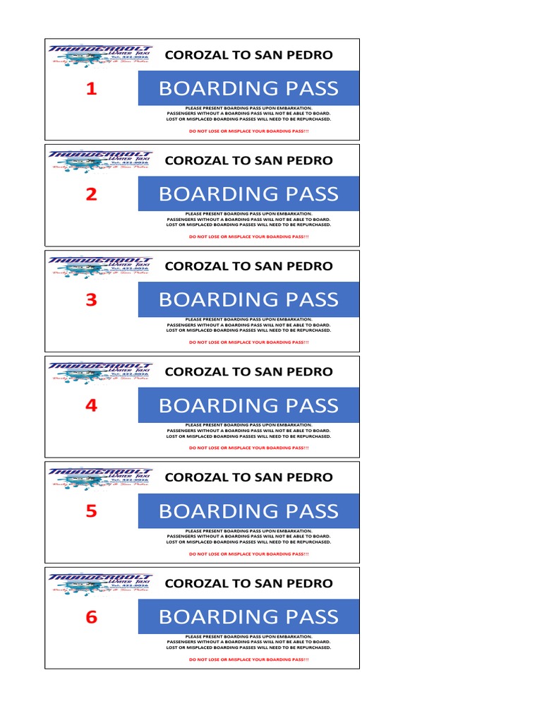 Boardin Pass | PDF