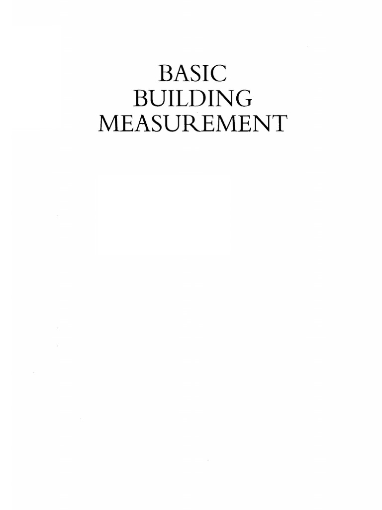Basic Building Measurement | PDF