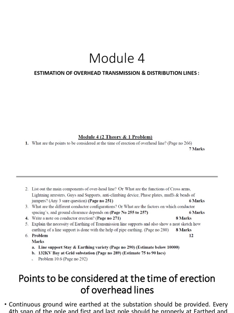 Estimation of Overhead Transmission & Distribution Lines | PDF ...