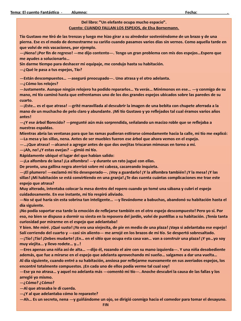Cuento Fantastico | PDF