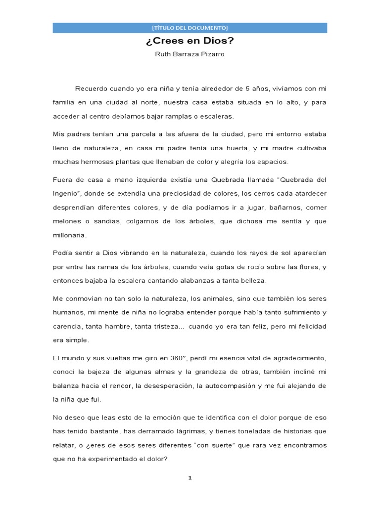 Crees en Dios | PDF | Amor | Dios