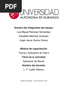 Hoja de Respuestas Test de Matrices Progresivas Escala General de Raven ...