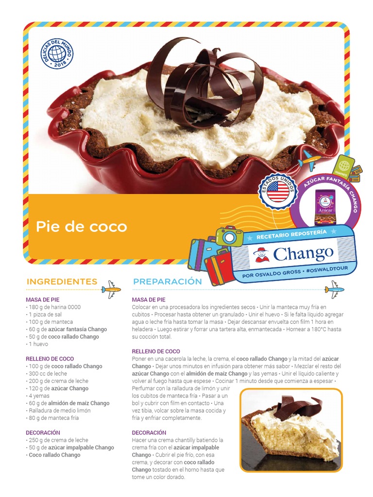 Pie de Coco Delicioso y Fácil | PDF | Crema | Alimentos