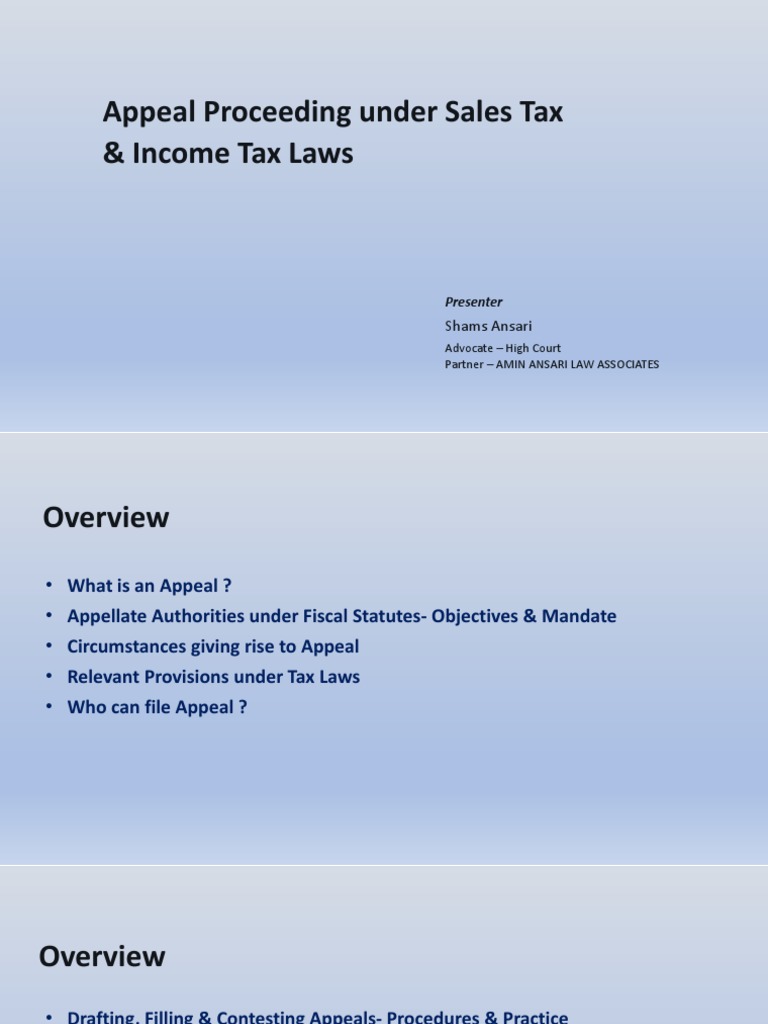 Tax Appeal Process Guide | PDF | Appeal | Appellate Court
