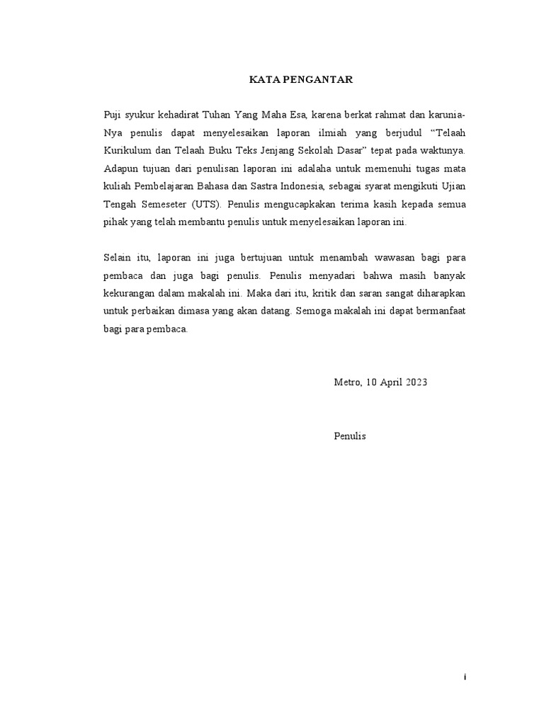 Telaah Kurikulum Dan Buku Teks | PDF