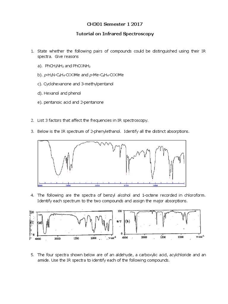 CH301 Tutorial IR | PDF