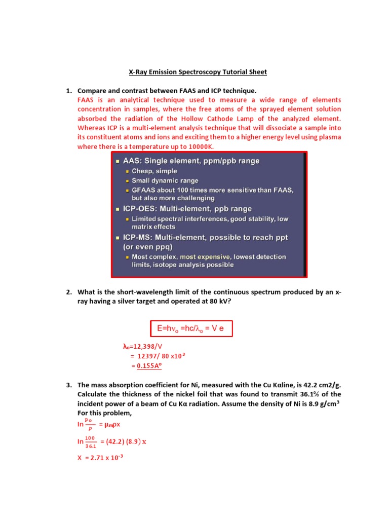 X-Ray Tutorial Solutions PDF | PDF