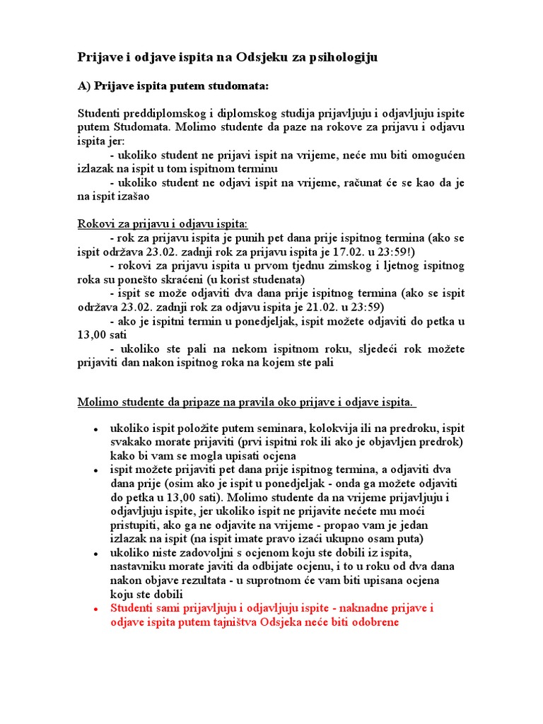 Prijave I Odjave v3 | PDF