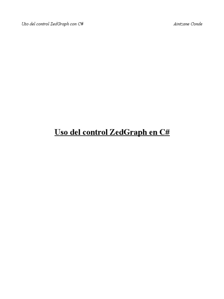 Uso Del Control ZedGraph en C# | PDF | C Sharp (lenguaje de programación) | Software
