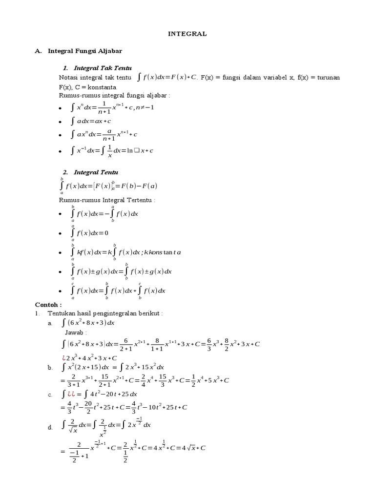 Materi Integral | PDF