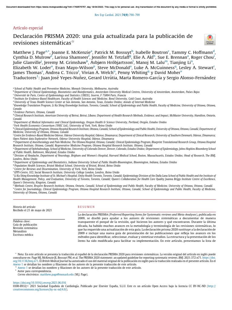 Declaración PRISMA | PDF
