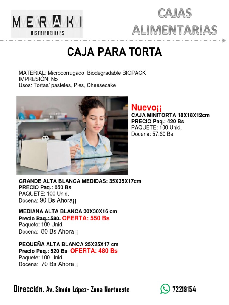 Catalogo Caja Torta Septiembre Pdf Pdf