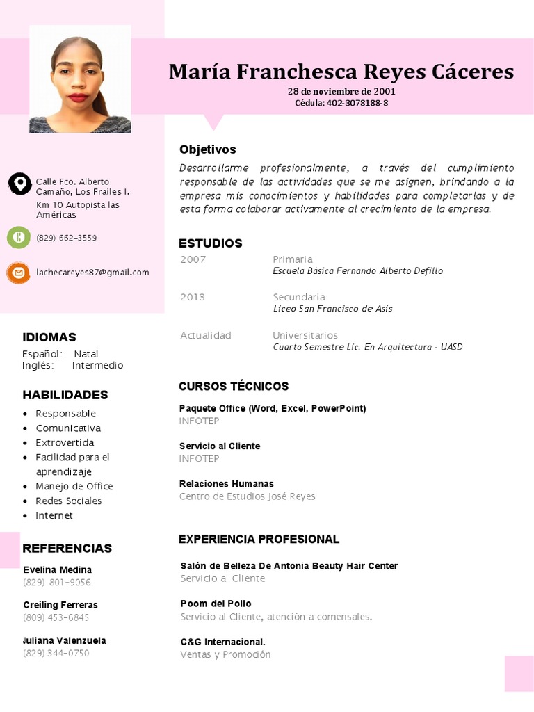 Perfil Profesional de María Reyes | PDF