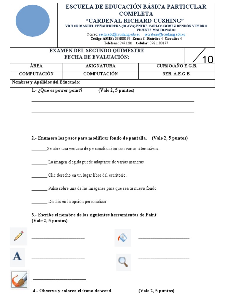 Examen Computación | PDF Examen Computación | PDF
