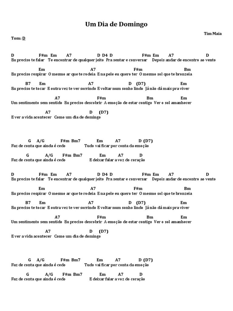 Um Dia de Domingo | PDF
