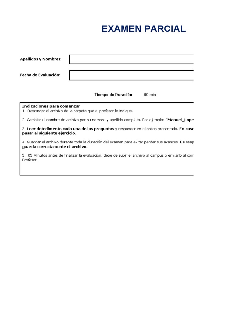 Examen Parcial | PDF