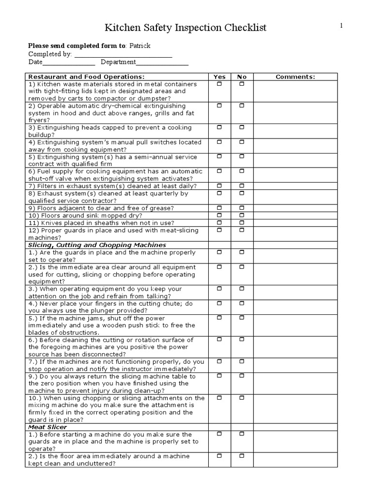 Pizza Plus (Kitchen Checklist) | Download Free PDF | Door | Building ...