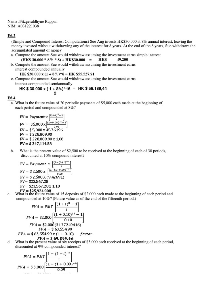 Fitzgeraldhyne Rappan - A031221038 | PDF | Interest | Compound Interest