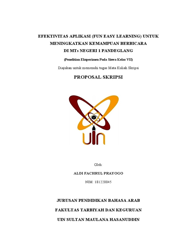 Cover Proposal Skripsi Aldi-3-1 | PDF
