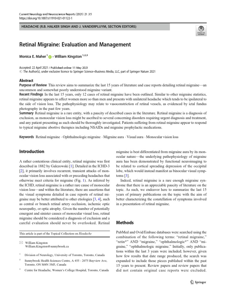 Migraña Retiniana | PDF | Migraine | Headache