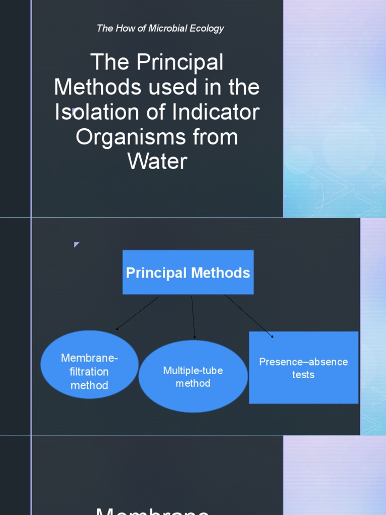 The Principal Methods Used in The Isolation of Indicator | PDF ...