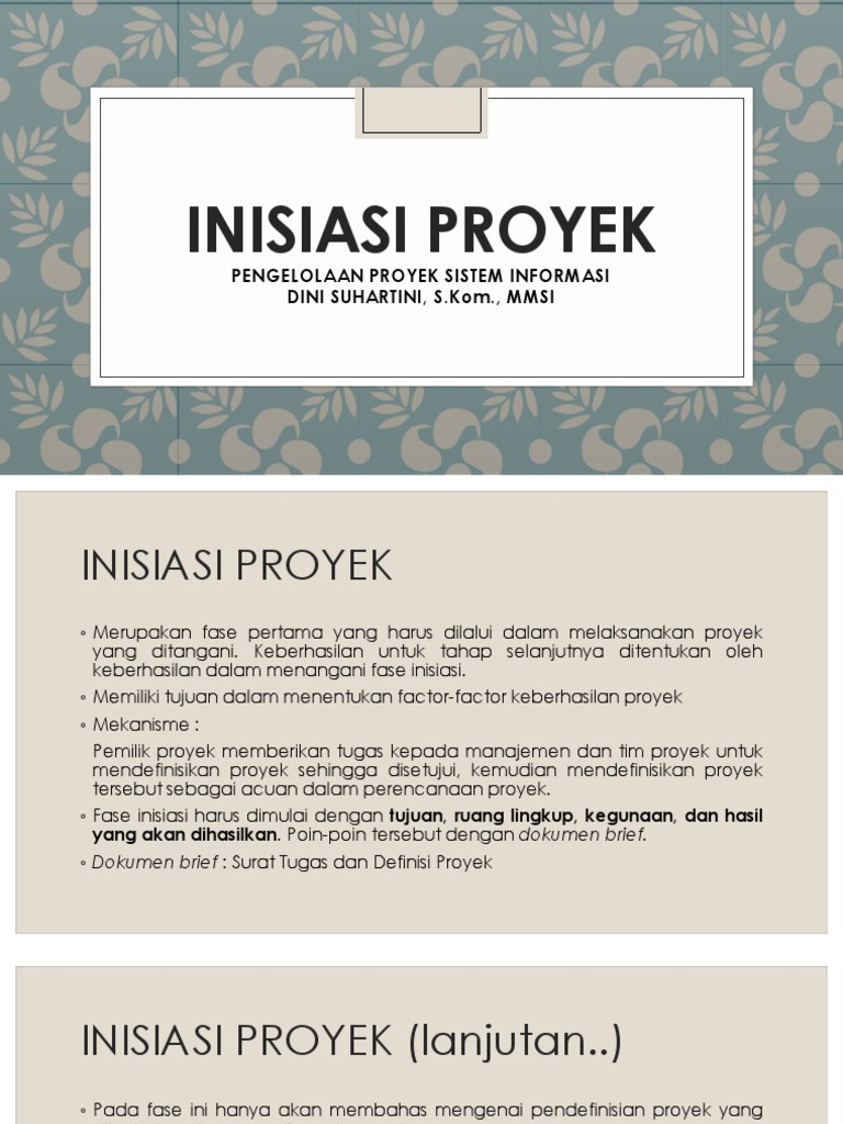3. Inisiasi Proyek | PDF
