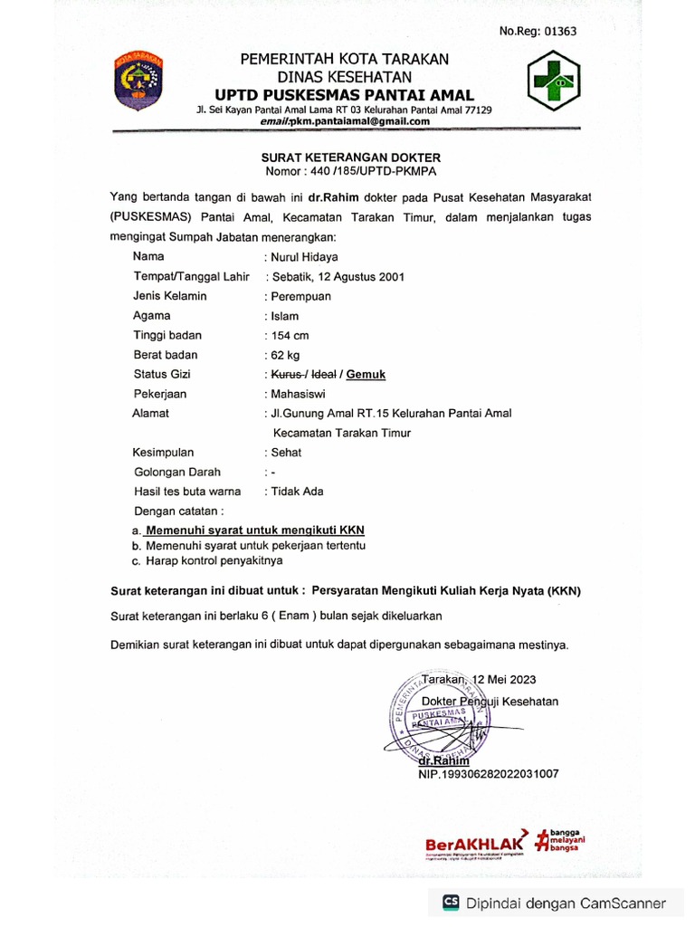 Surat Kesehatan | PDF