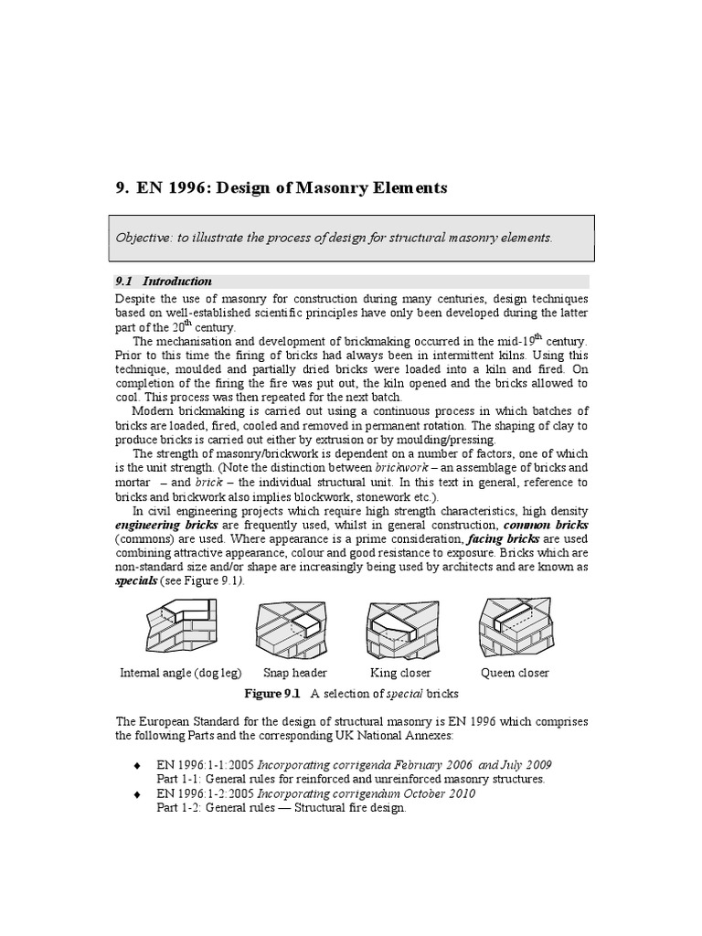 4 - Design of Masonry Element To EC6 (EN 1996) - WMC McKenzie (2015) PDF | PDF | Strength Of ...