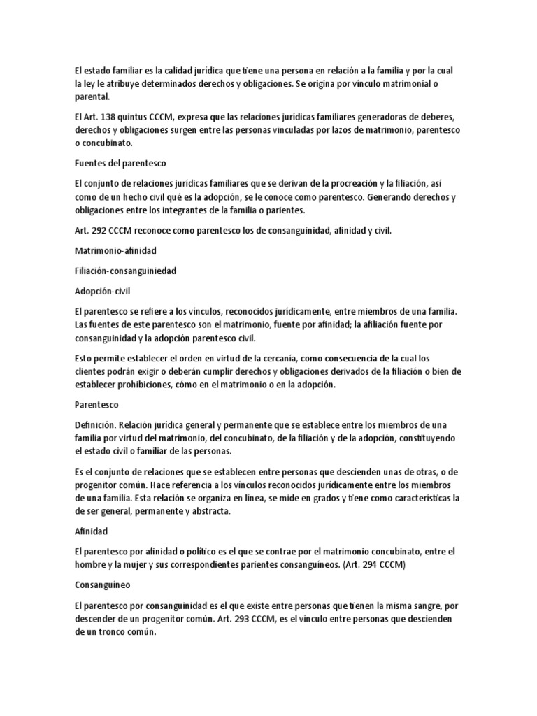 Relaciones de Familia Parentesco | PDF | Parentesco | Parentesco y descenso