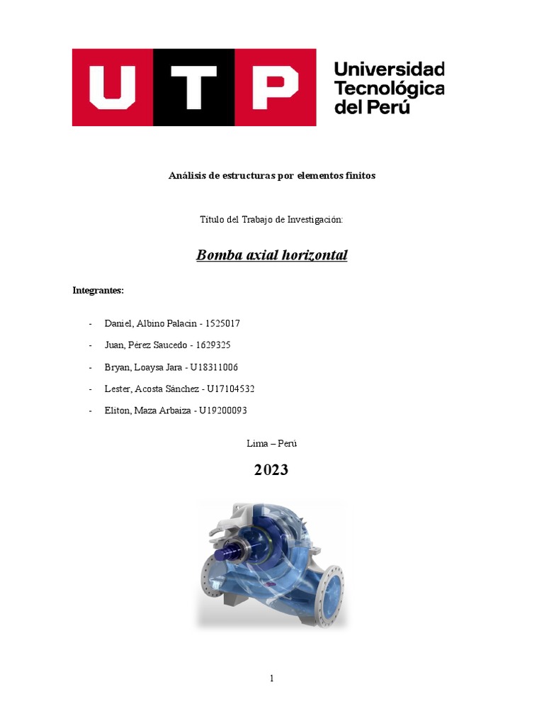 Bombas Axiales Horizontales | PDF | Bomba | Agua