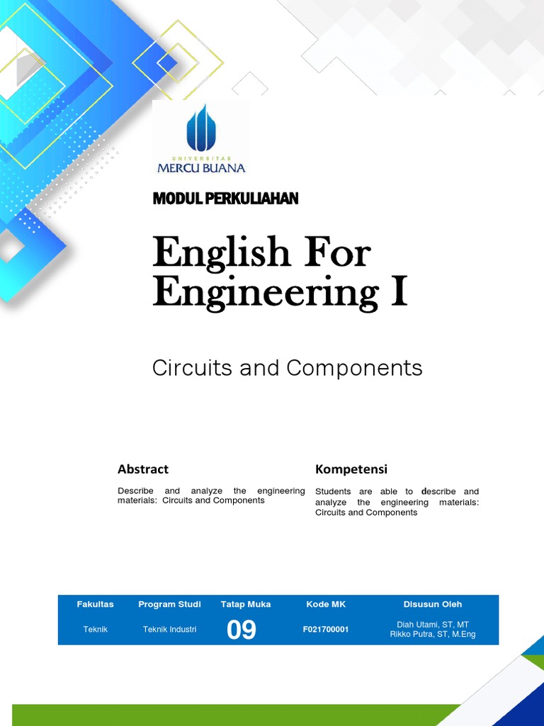 Module English For Engineering I Tm9 Pdf Series And Parallel