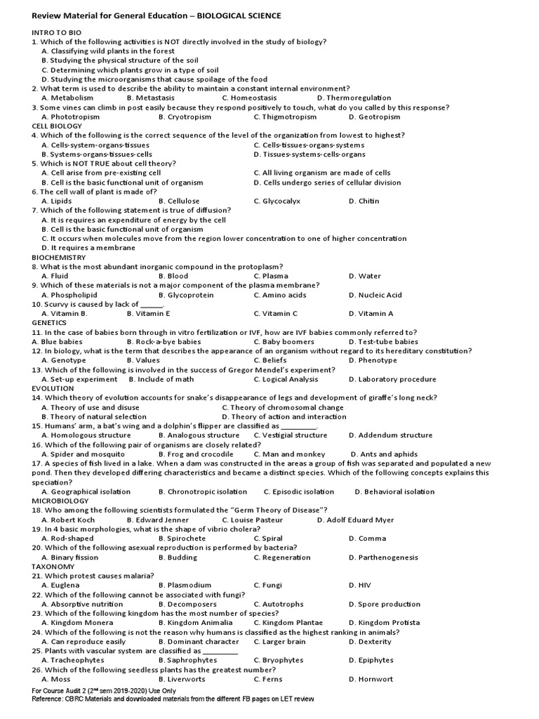 Biological Science | PDF | Cell (Biology) | Cell Membrane