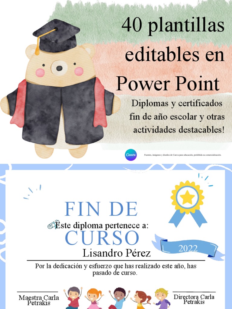 Plantillas Editables de Diplomas y Certificados | PDF